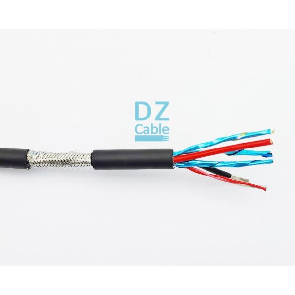 Quality Custom Industrial Cable – Multicore + Multipair Shielded TPV Cable 4 Pairs + 2 for sale