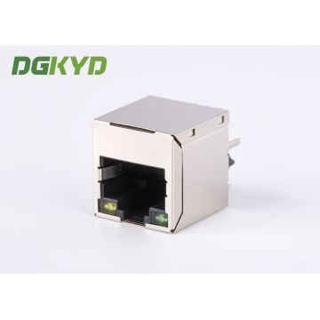 Quality Factory Outlet Shield Megabit Vertical Insertion Rj45 Magnetic Ethernet Socket for sale