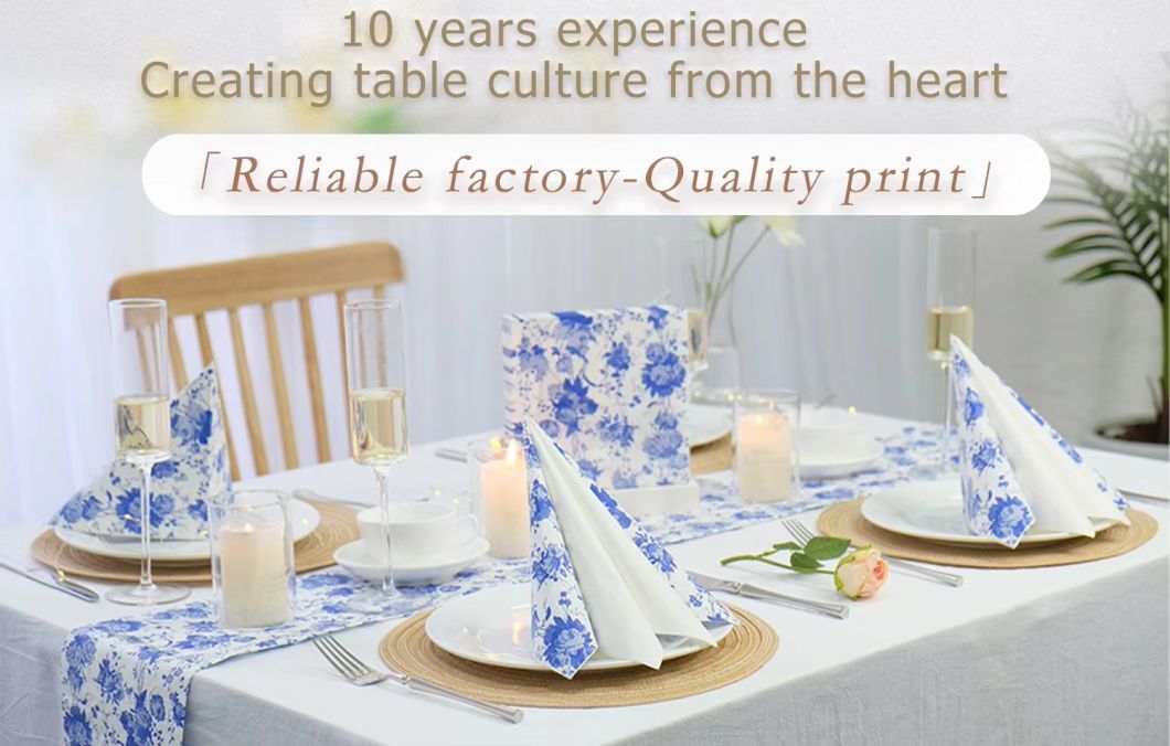 Paper Printed Napkin Personal Serviettes Disposable Party Tissue Paper Hotel Restaurant Table Bistro Printed Napkin