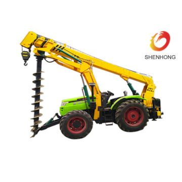 Quality Tower Erection Tools 100HP Tractor Mounted Digger Machine With Crane / Auger for sale