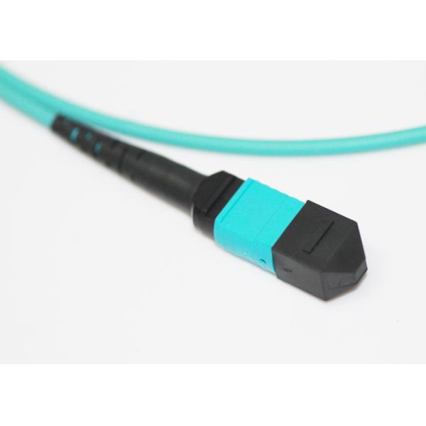 Quality 24 Cores Fiber Optic MPO MTP Cable / OM4 Aqua LSZH MTP Fiber Optic Cable for sale