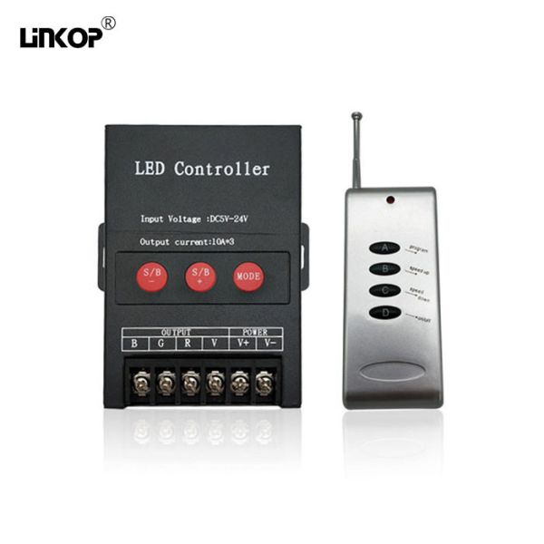 Quality Iron Shell 30a Led Rgb Controller With 4 Pin Ports And 4 Key Rf Remote Control for sale