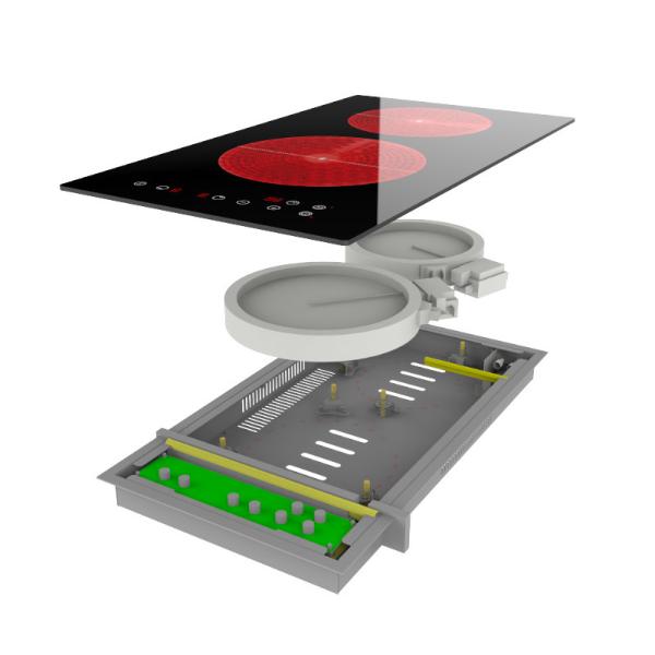 Quality Waterproof Ceramic Hob Stove , Double Hot Plate Electric Stove 3000W for sale