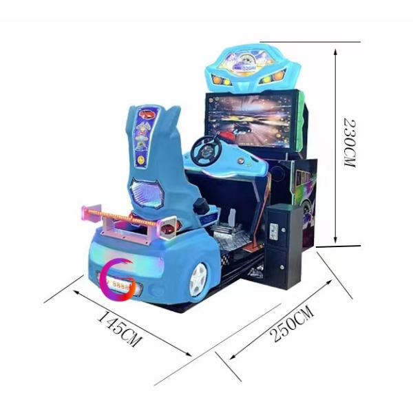 Quality 110/220V Electric Single Car Racing Arcade Game Machines Sit Down Driving Indoor Amusement for sale