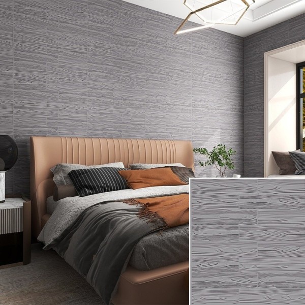 Quality Interior Wallpaper Wood Grain PE Foam 3D Decoration Wall Coating Sticker with Anti-Static Function for sale