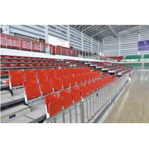 Quality Coloured HDPE Chair Powder Coated Retractable Bleacher Seating for sale