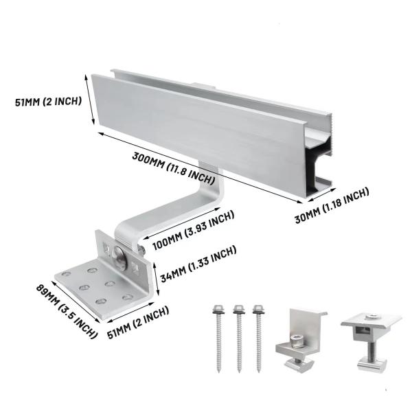 Quality Snow Load 1.4kn/m2 Carbon Steel Solar Panels Mounting Brackets for Quick for sale
