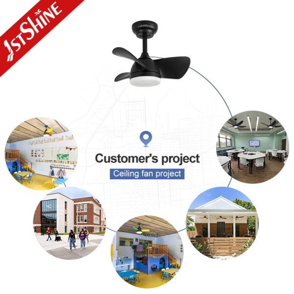 Quality Led Light Small Ceiling Fan Decorative Quiet DC Motor For Small Room for sale