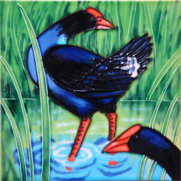 Quality Handmade and Hand-Painted Glazed Ceramic Birds Tile Picture Wall Hanging Artwork for sale