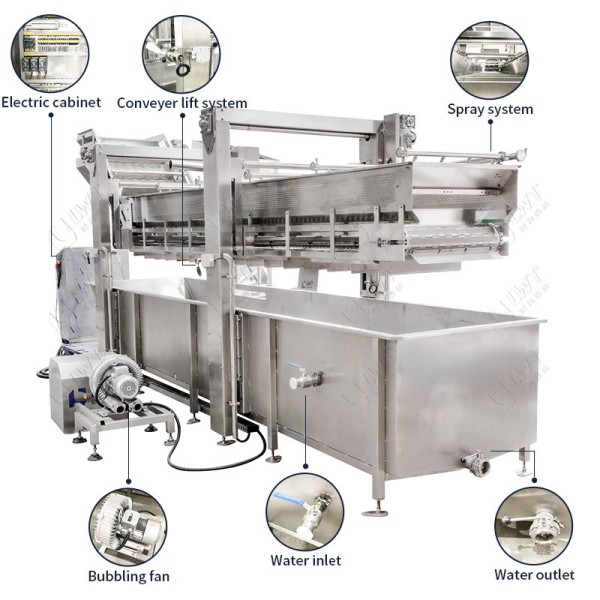 Quality CE Certified Automatic Vegetable Bubble Washing Machine for sale