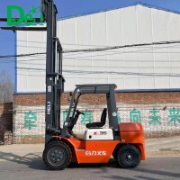 Quality Warehouse Four Wheel Gasoline LPG Engine Drive Fork Lift Truck 3.5 Ton Rough All for sale