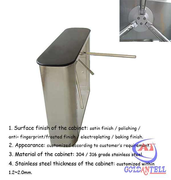 Safety CE Approved / Rapid Reaction / Automatic Tripod Turnstile Gate With from China Factory
