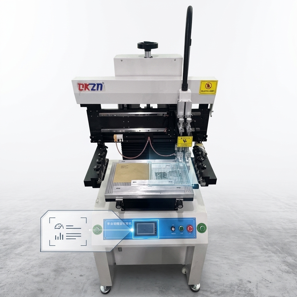 Quality Semi Automatic Solder Paste Printer With ±0.02mm Printing Accuracy PLC Control for sale