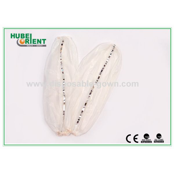 Quality Food Industry Disposable Plastic Arm Sleeves with Tacking Thread for sale