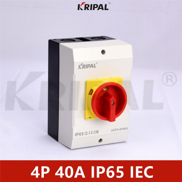 Quality 4P 40A IP65 230-440V Load Isolator Waterproof AC Isolator Switch for sale