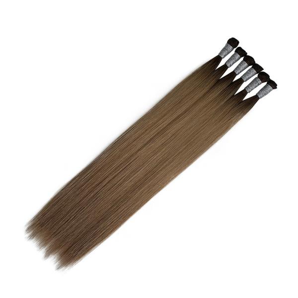 Quality Customized Request Hand Tied Weft Hair Extension with Thick Ends Russian Genius Weft for sale
