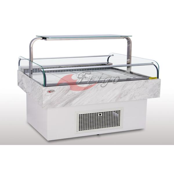 Quality New Island Open Chiller - For Cheese - Sweet - Stainless Steel Shelf - 2 to 6 Degree for sale