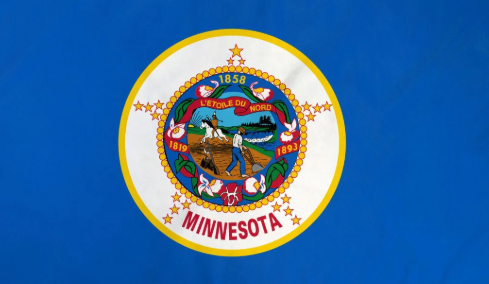 Quality Minnesota State Flag 4 Rows Stitching Canvas Heading Dupont Nylon 66 for sale