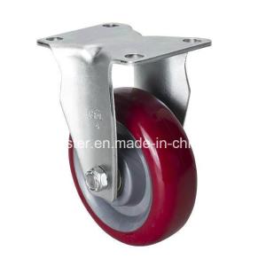 Quality 4" 150kg Rigid TPU Caster Wheel 5004-86 for Medium Duty Material Handling for sale