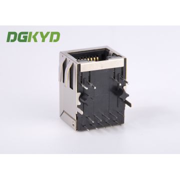 Quality EMI finger Single Port Cat6 gigabit ethernet RJ45 Connector with transformer for sale