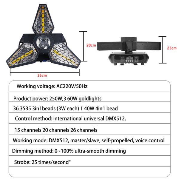 Quality DMX Controlled LED RGB Maple Leaf Rotating Retro Light Versatile Background for sale