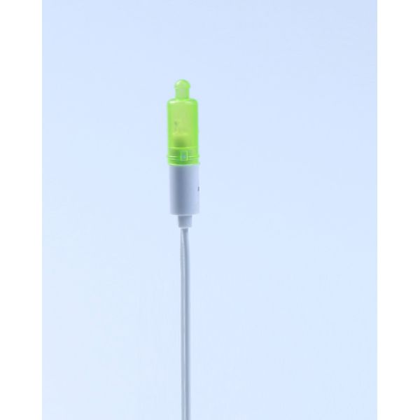 Quality 10mm 12 Volt Indicator Lamp IP65 Green Pilot Light With Black PVC Wire for sale