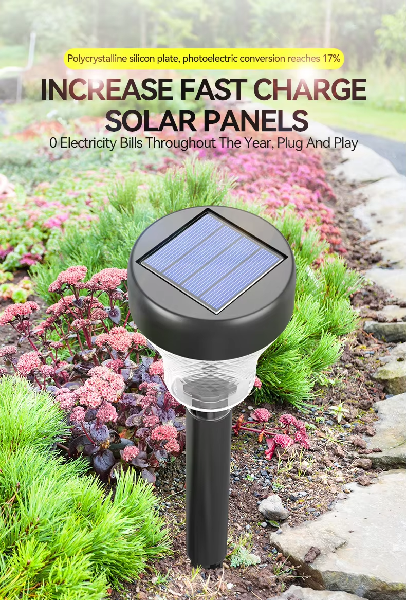 Quality Tri color changing light and solar lawn light, courtyard garden path decorative for sale