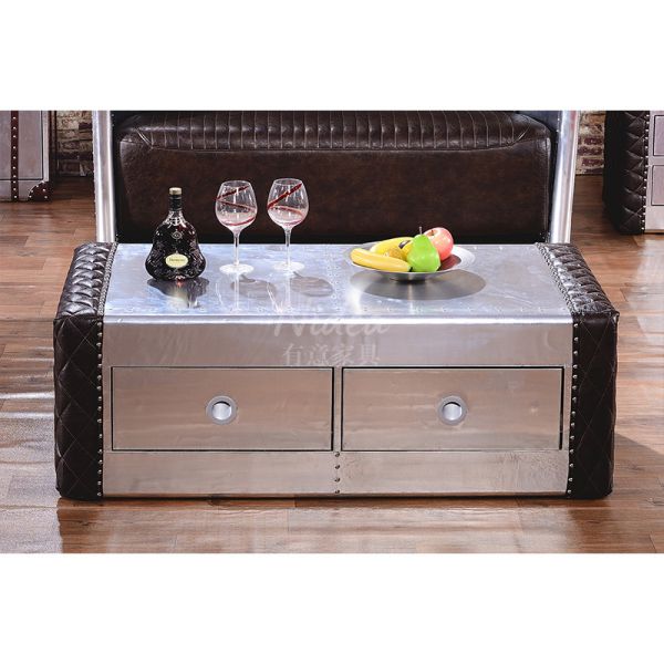 Quality Nidea #8601 Customized Handmade Industrial Design Aluminum Coffee Table for Living Room & Hotel Use for sale