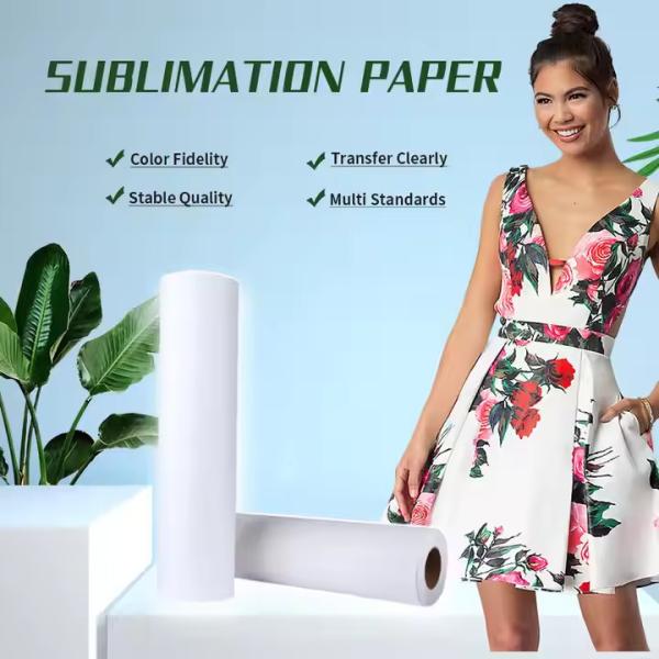 Quality 71 Inch Sublimation Printing Material Paper For Stretchable Fabric 100GSM for sale