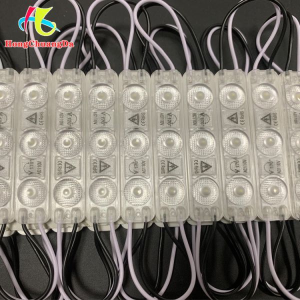 Quality AC110V LED Injection Module 2W 2835 3 Light Lens led module For Channel Letter for sale