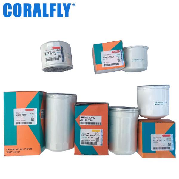 Quality CORALFLY Kubota Oil Filter HH1C0-32430 HH150-32094 HH160-32093 HHTA0-5990 for sale