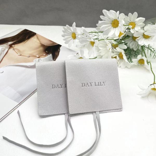 Quality Custom Suede Jewelry Pouch Luxury Packaging for Environmentally Friendly Bracelets for sale