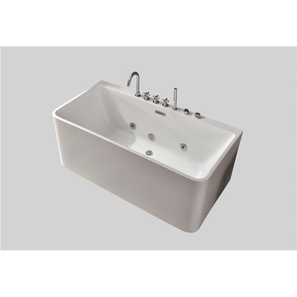 Quality Large Freestanding Reinforced Acrylic Soaking Tubs With Drainer 1800mm for sale