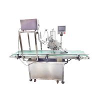 Quality PLC HMI System Flat Bottle Jar Printer Label Applicator 1phase for sale
