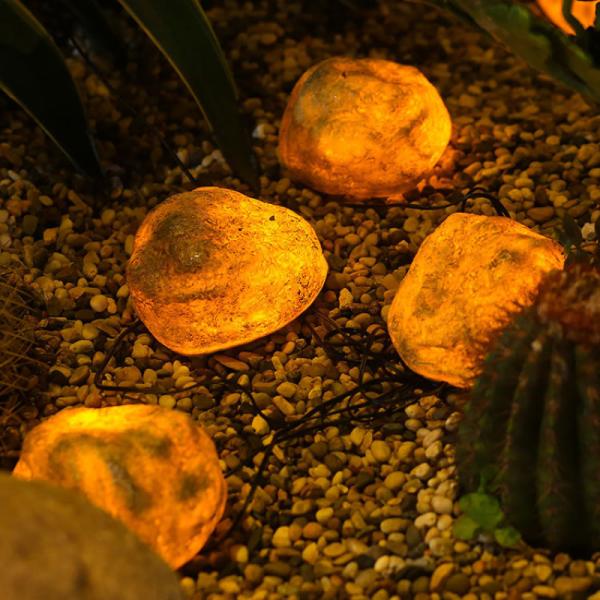 Quality Outdoor Simulation Stone Solar String Lights Waterproof for Home Park Courtyard Balcony Ambient for sale