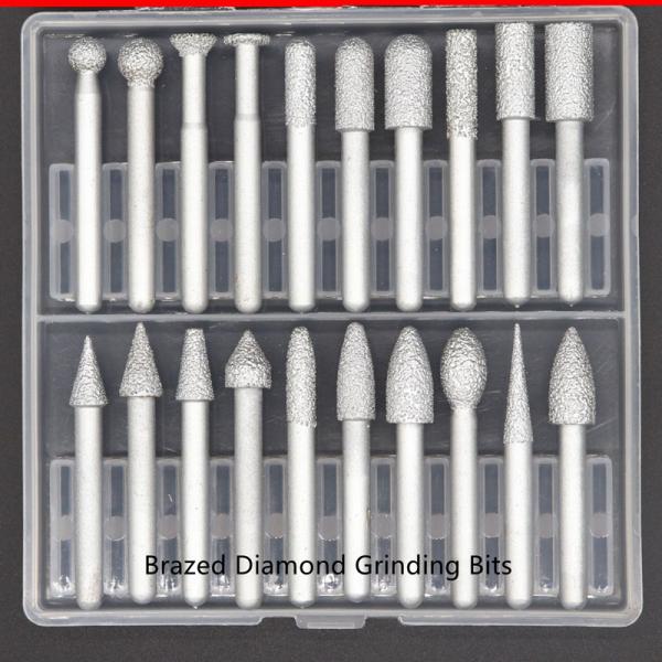 Quality Granite Marble Brazed Diamond Tools , 10mm Die Grinder Diamond Bits for sale