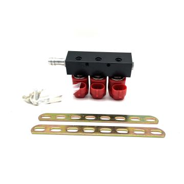 Quality Red Gas Fuel LPG CNG Injector Rail Easy Installation For 3 Cylinder Engine for sale