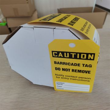 Quality Caution Lockout Tagout Tag By The Roll PVC Sign Legend Barricade Tag Do Not for sale
