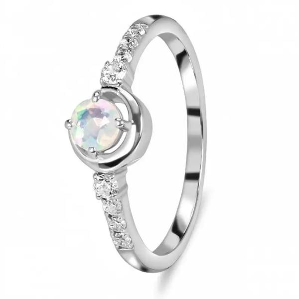 Quality 925 Sterling Silver Rainbow Jewelry Moonstone Blue Natural Moonstone Ring for sale