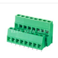 Quality 128B-5.0 5.08 Double Cell Layer PCB Screw Terminal Block For Wire Connecting pcb terminal blocks terminal block for sale