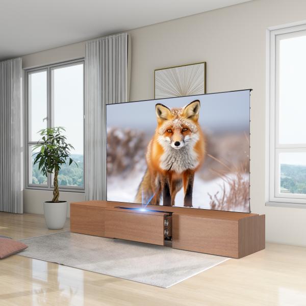 Quality Motorized Laser TV Cabinet for UST Projector Solid Oak TV Cabinet for sale