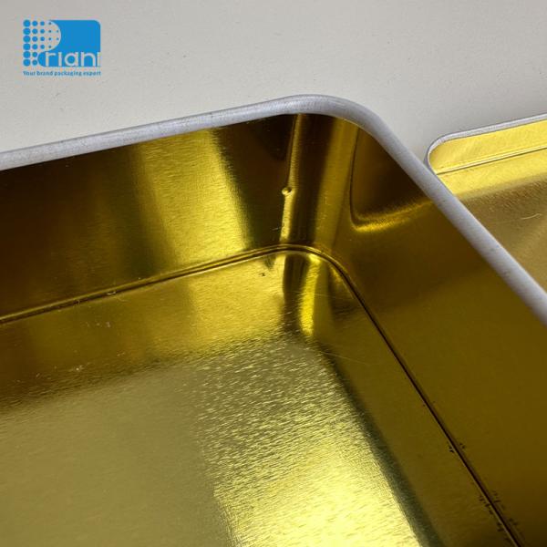 Quality Embossed Gift Tin Cans Empty Biscuit Tin Packaging With CMYK / Pantone Printing for sale