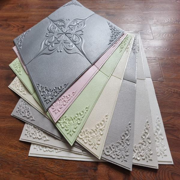 Quality 8mm Thickness Geometric Pattern Foam Wall Stickers for Sophisticated 3D Ceiling for sale