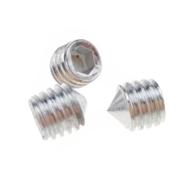 Quality M4 Hexagon Socket Grub Screws Cone Point Galvanized Steel Fastener for sale