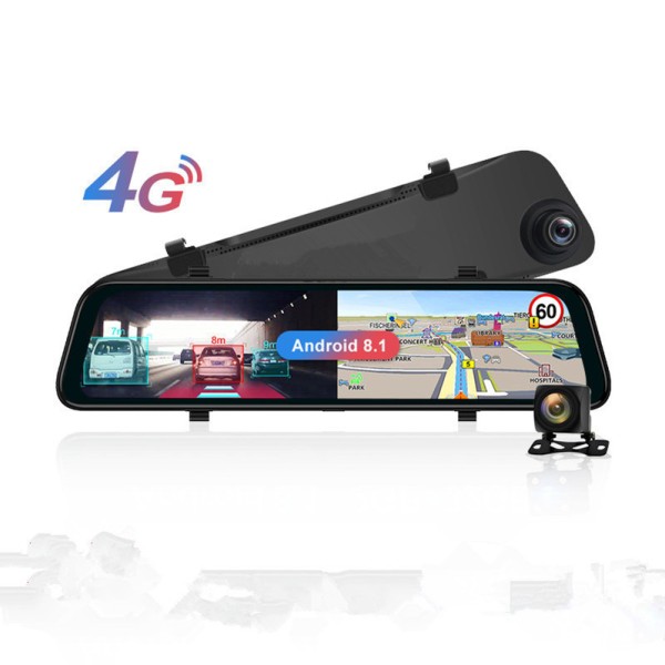 Quality 4G ADAS Wireless Dual Dash Cam With Wifi Android 8.1 Rear View DVR for sale