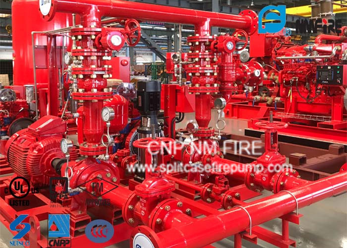 Centrifugal Skid Mounted Fire Pump Single Stage For Pipelines Bureaus