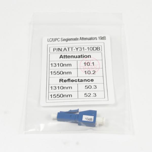 Quality 5dB LC UPC Fixed Singlemode Fiber Optic Attenuators Blue Color Housing for sale
