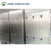 Quality 1200 x 450 x 1800 Six - Door Stainless Steel Furniture Wardrobe With Code Lock for sale