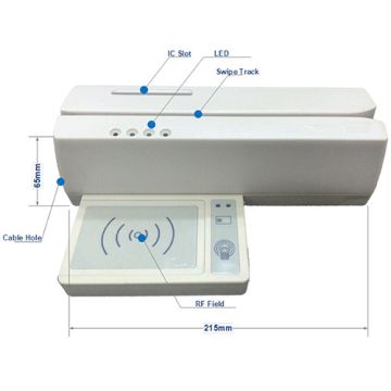 Quality MSR Magnetic Stripe Chip Card Reader With Writer For Financial System for sale