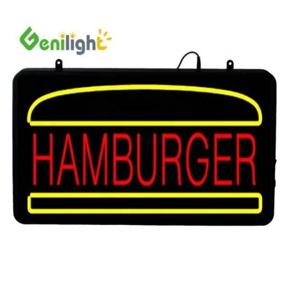 Quality Power Certificate ABS Open-Mold BURGERS KEBABS LED Sign for Customized Size and for sale